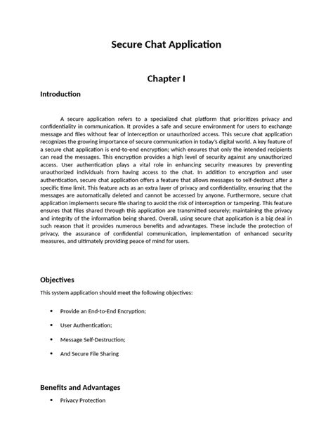 Secure Chat Application Research Pdf