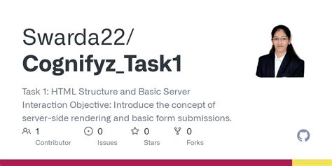 github swarda22 cognifyz task1 task 1 html structure and basic server interaction objective