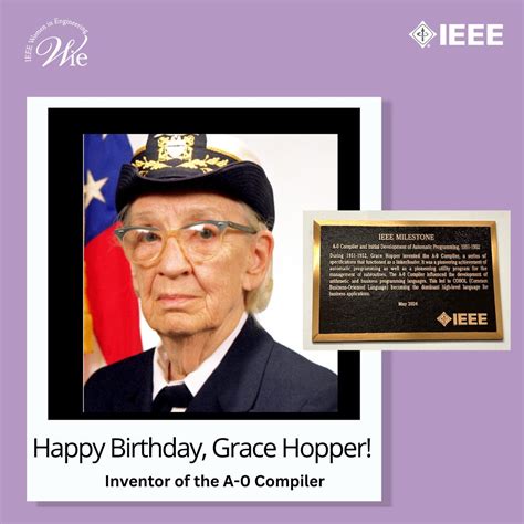 Happy Birthday Grace Hopper Ieee Women In Engineering
