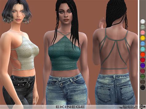 The Sims Resource Open Back Strappy Top The Sims Resource Open Back Strappy Top