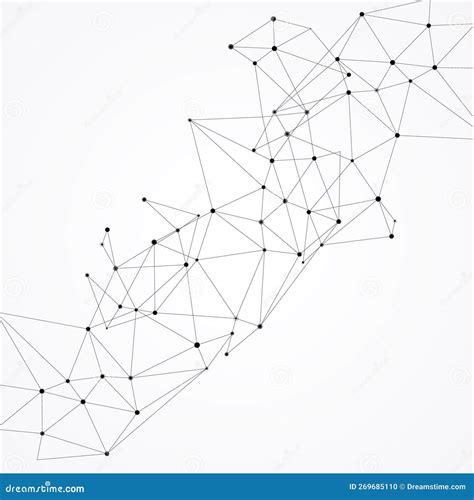 Abstract Plexus Big Data Background With Dots Connecting Network Of Nodes Stock Illustration