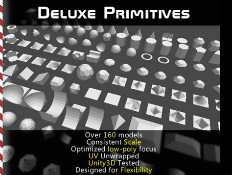 Deluxe Primitives D Props Unity Asset Store