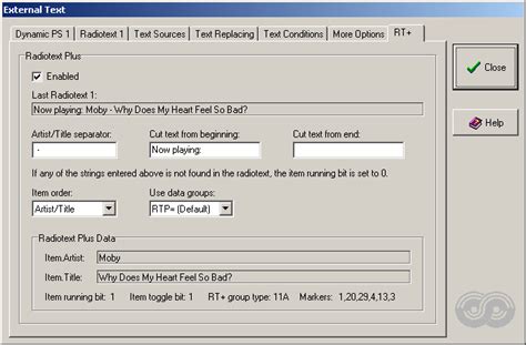 How To Configure RT Radiotext Plus Service