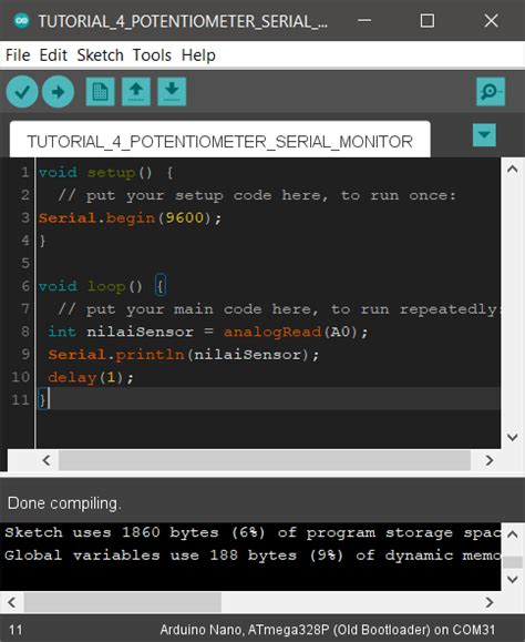 Tutorial 4 Serial Monitor Dan Potensiometer Robokarsa