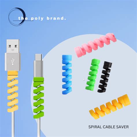 Spiral Cable Protector Cable Saver Silicone Flexible Cable Wire Protector Management Organizer