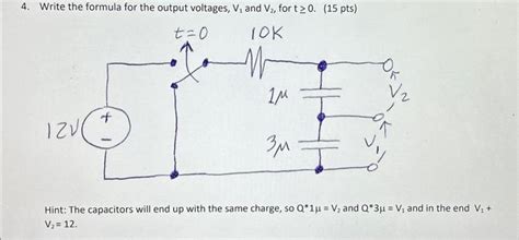 Solved Write The Formula For The Output Voltages V And Chegg