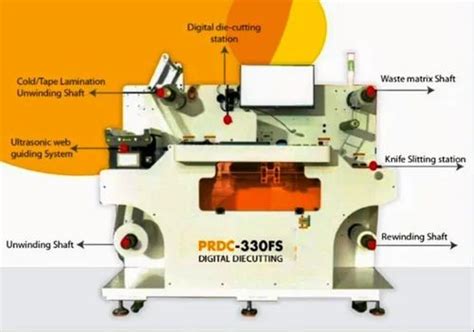 Prdc 330 Fs Digital Cnc Roll To Roll Label Cutting Sample Maker Machine With Cold Lamination At