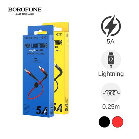 **Cáp Lightning Borofone BX32 25cm