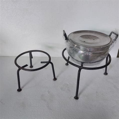 ขาตั้งหม้อ 3ขาเหล็ก เตาเหล็ก3ขา ขาตั้งหมอ ขาเหล็กตั้งหม้อ หนา เคียงฟืน เคียงไฟโบราณ เคียงก่อไฟ