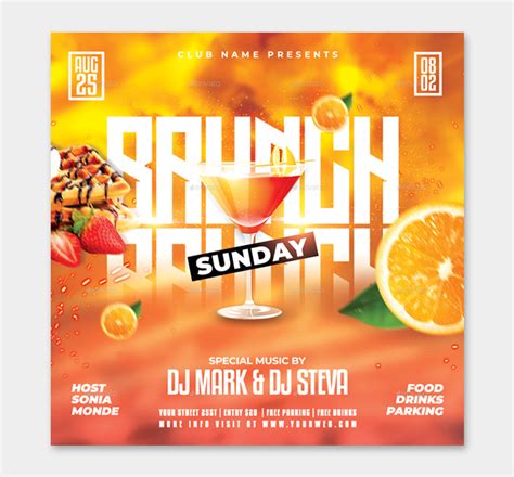 Design Brunch Flyer Template Psd Ksioks