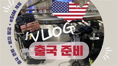미국 출국 브이로그 🇺🇸 미국 출국 준비 미국 비자 발급 긴급 비자 신청 국제 운전면허증 발급 미국 Esim 구매 후 개통 미국 출국 전까지 일상