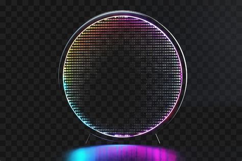 Premium Psd Psd Of Led Matrix Signboard With A Circular Shaped Board