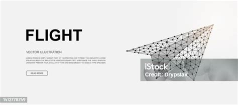 종이 비행기 3d 착륙 페이지 템플릿에 대한 낮은 폴리 기호 여행 디자인 일러스트레이션 홈페이지 디자인을위한 다각형 관광 일러스트레이션 Adv 페이지 0명에 대한 스톡 벡터