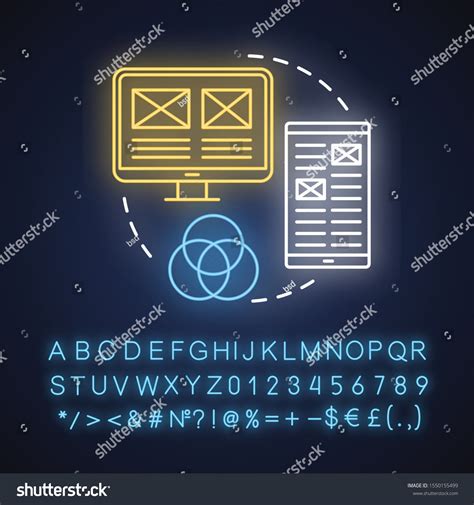 Ui Design Neon Light Concept Icon Stock Vector Royalty Free Shutterstock