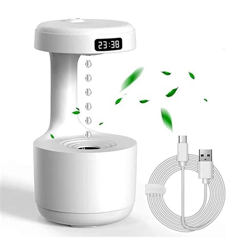 Sopxion 중력 방지 공기 가습기 중력 방지 물방울 가습기 창의적인 공기 가습기 Led 디스플레이 티몬