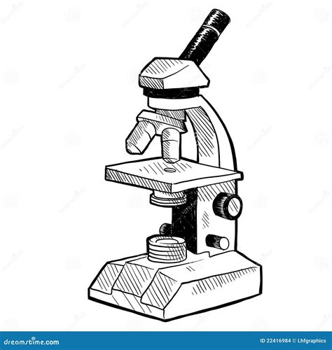 Microscope Drawing Stock Vector Illustration Of Magnifying 22416984