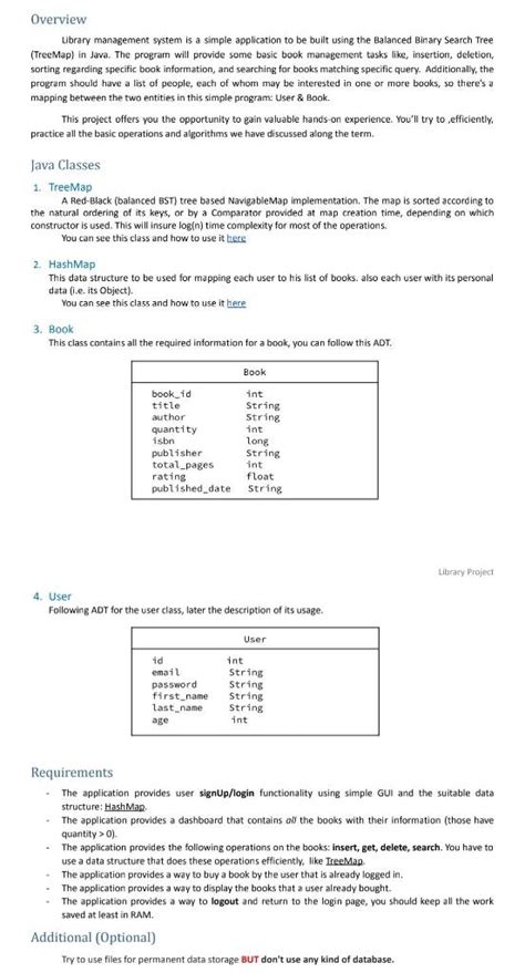 Solved Overview Lbrary Management System Is A Simple Chegg