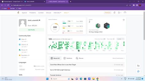 Ankit Solanki On Linkedin Leetcode Codingjourney Milestone