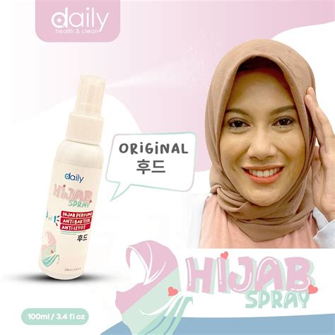 Jual Hijab Spary Parfum Plus Penegak Hijab Praktis 100ml Bebas Bau Apek