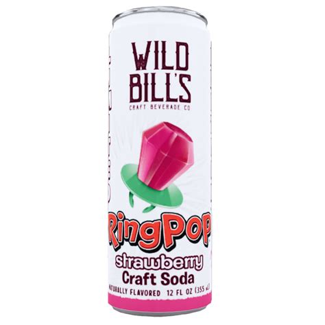 Ring Pop Variety 12 Pack Premium Cane Sugar Soda Pop Fruity Flavors 12 Cans Wild Bills