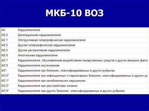 Мкб 10 расшифровка заболевания