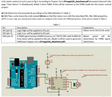 Solved A Dc Motor Control Circuit Is Seen In Fig2