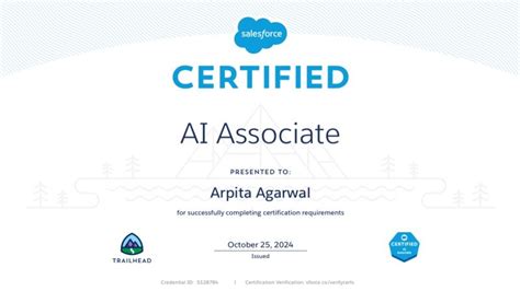 eight in the box 😄 glad to share that i m now a salesforce certified ai associate arpita