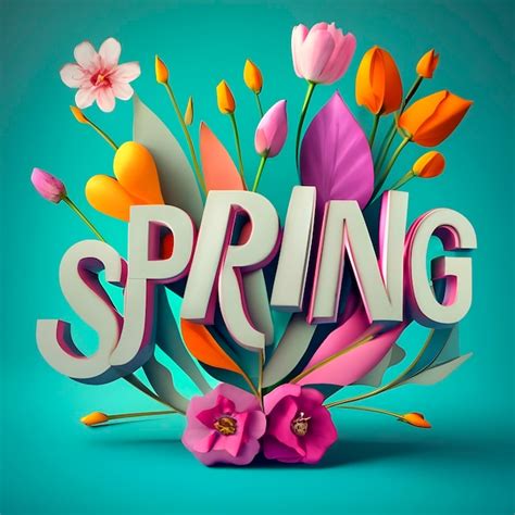Premium Photo Spring Text Effect Ai Generated