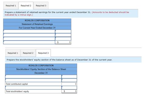 Solved Kohler Corporation Reports The Following Component