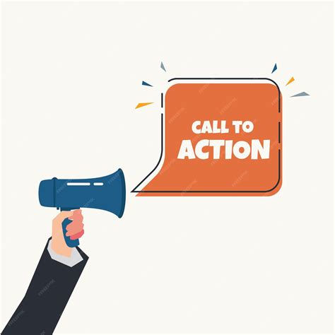 Premium Vector Hand Holding Megaphone With Call To Action Speech Bubble Vector Illustration