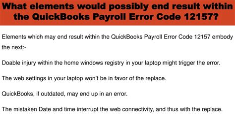 Ppt Simple Step By Step Guide To Resolve Quickbooks Error 12157 Powerpoint Presentation Id