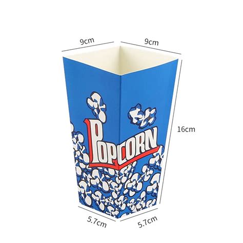 팝콘만들기 3050100pcs 일회용 종이 팝콘 상자 파란색 컵 스낵 포장 가방 생일 파티 홈 용품 티몬