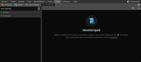 Learning Center Thinkscript® Ide