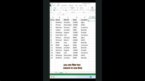 Filter In Excel Shorts Exceltricks Educationalvideo Exceltutorial