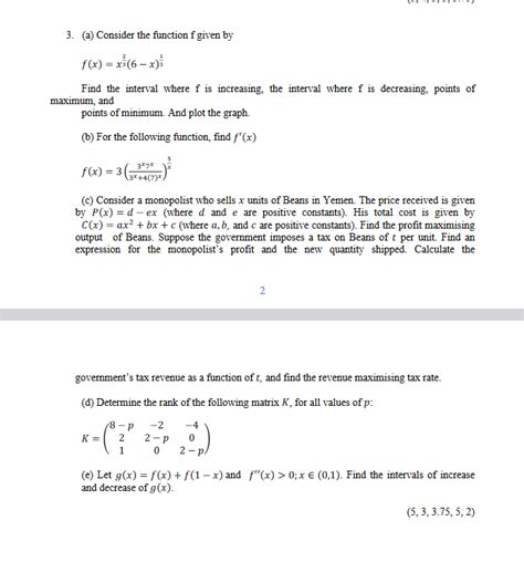 Solved 3 A Consider The Function F Given By
