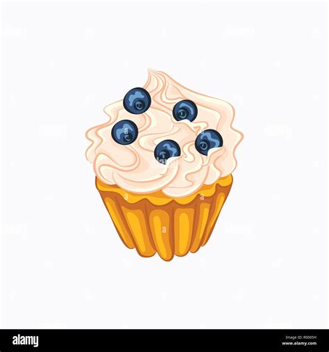 Cartoon Blueberry Muffin