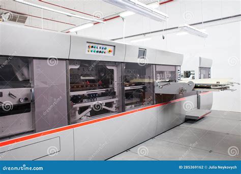 The Equipment For A Press Offset Machine At The Printing Manufacturing Stock Photo Image Of