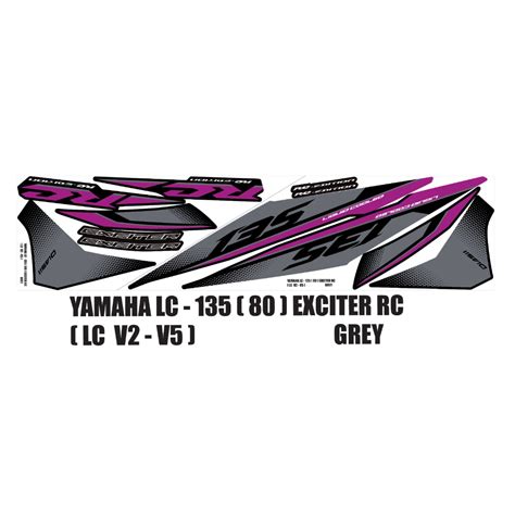 Yamaha Lc 135 Cover Set Black Exciter Rc Edition 80 Grey Red Green Hijau Lumut V1 V2 V3 V4 V5 V6