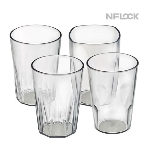 친환경 신소재 안전한 트라이탄 컵 X 4개 투명한유리와 깨지않는 플라스틱의 장점 티몬
