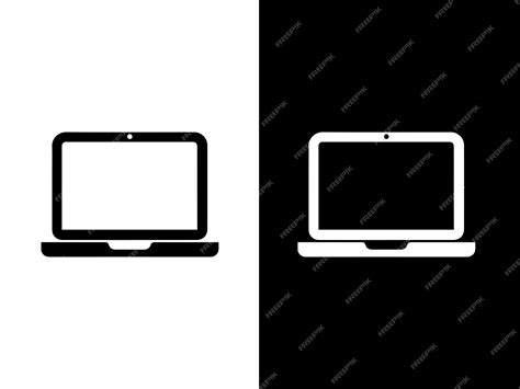 Premium Vector Laptop Icon Silhouette Vector Illustration
