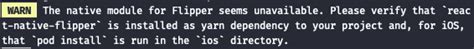 The Native Module For Flipper Seems Unavailable Please Verify That
