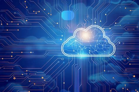 Concept Of A Cloud Computer Network And Internet Communication Premium Ai Generated Image