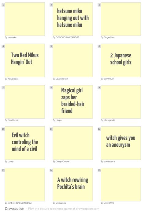 Hatsune Miku Hanging Out With Hatsune Miku Drawception