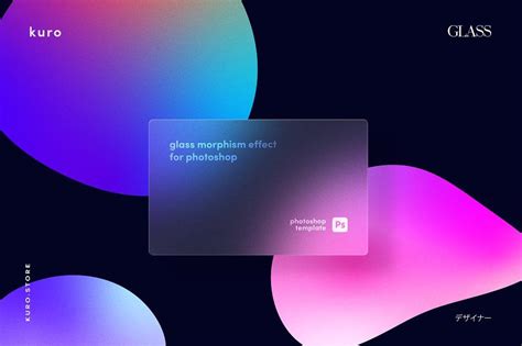 Glass Morphism Template Ui Design Trends Photoshop Design Graphic