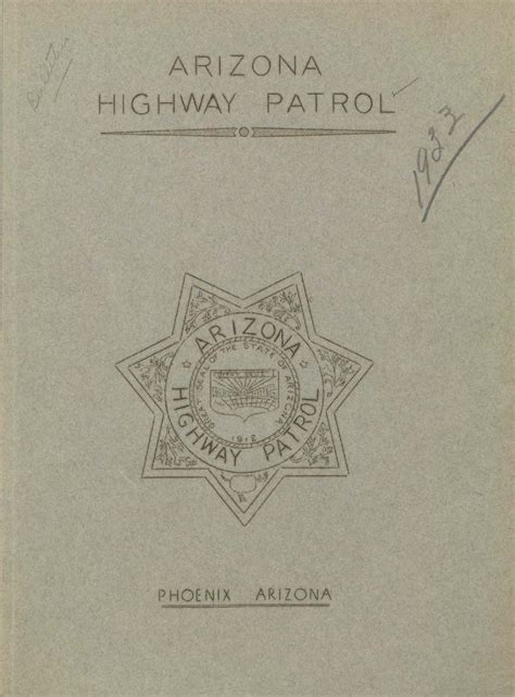 Arizona Highway Patrol Bulletin 1933 09 Arizona Memory Project