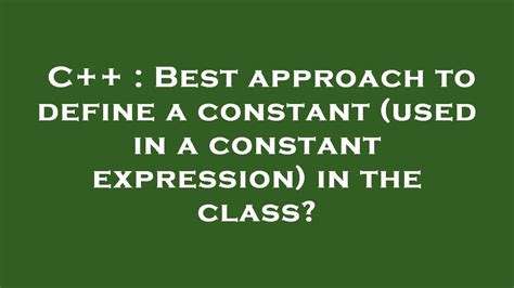C Best Approach To Define A Constant Used In A Constant Expression