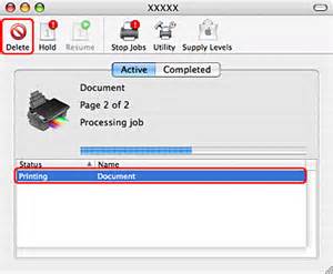 Canceling Printing