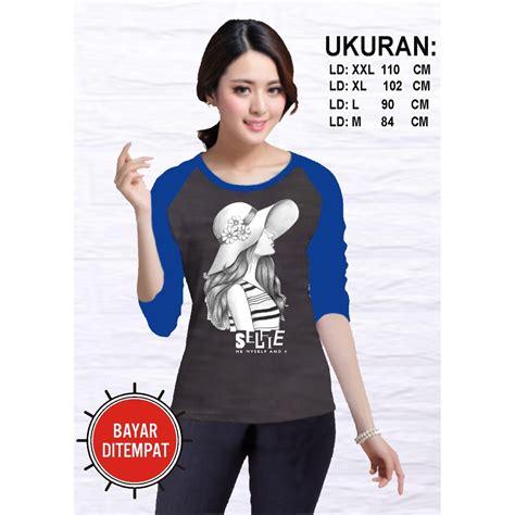 Jual Kaos Reglan Wanita Lengan 34 Pakaian Wanitacewek Topit Shrit