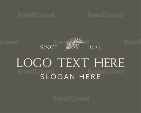 Organic Leaf Wordmark Logo Brandcrowd Logo Maker