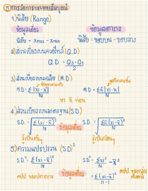 สรุปสูตรสถิติ ม 6 ตอนที่ 2 ท่องก่อนเรียนออนไลน์ Tuemaster เรียน Free